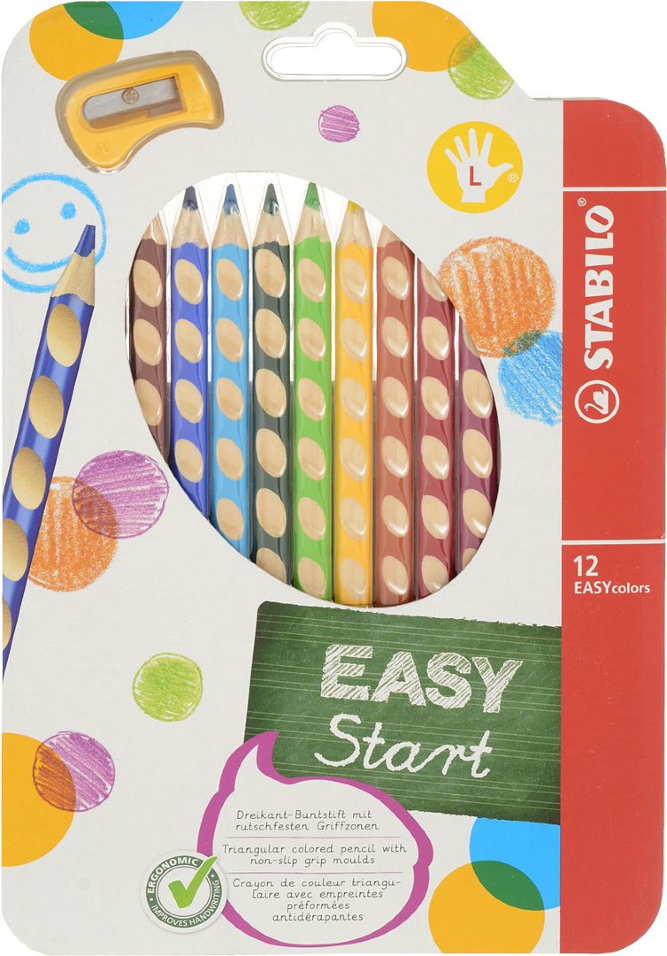 Купить цветные карандаши Стабило Stabilo Easycolors для левшей по цене ...